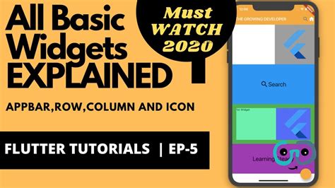 must watch understanding basic flutter widgets ep 5 flutter app