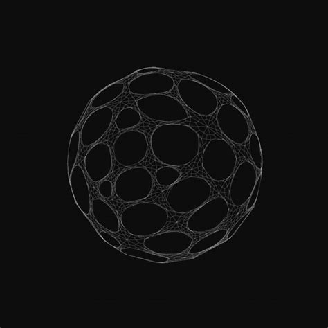 Wireframe 3d Mesh Polygonal Sphere Network Line Hud Design Sphere