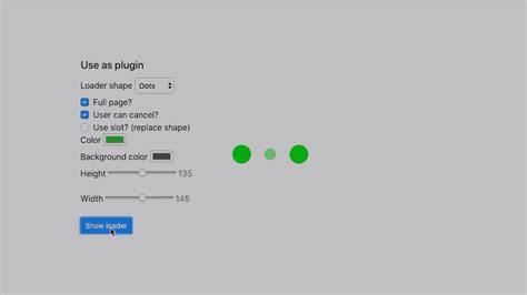 vue js component for full screen loading indicator