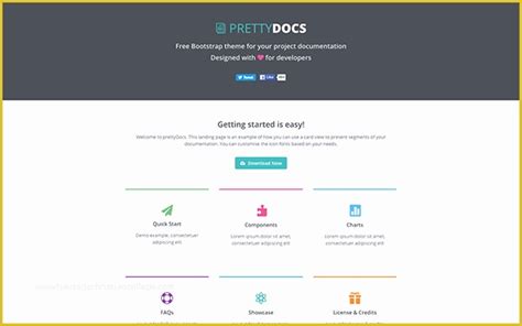 free bootstrap website templates of prettydocs free bootstrap theme for