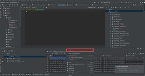how do i add action to the popup menu in this databasetool area？ ides