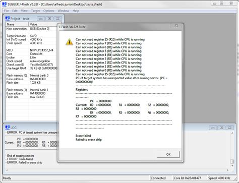 [solved] j flash timeout error when erasing s25fl127s nor flash on