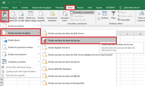 importar datos xml access o base de datos sql a excel islabit