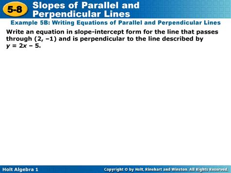 Learning Goals Identify And Graph Parallel And Perpendicular Lines