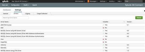 configure splunk db connect settings splunk documentation