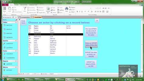 access lesson 163 export data to excel via vba youtube