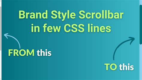 how to create custom scrollbar using css youtube