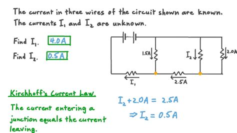 Question Video Using Kirchoffs Laws To Calculate Currents In A