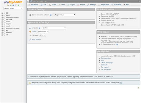 installing and configuring phpmyadmin