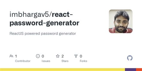 github imbhargav5 react password generator reactjs powered password