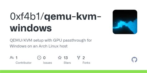 Github 0xf4b1 Qemu Kvm Windows Qemu Kvm Setup With Gpu Passthrough