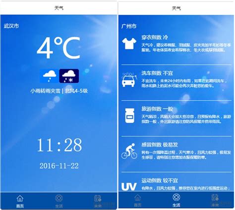 天气预报小程序前端源码 微信程序 跟版网