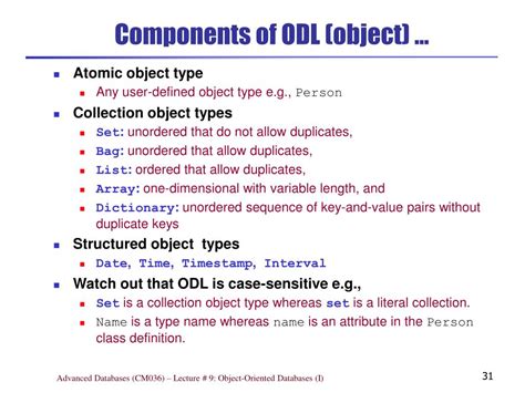 ppt object oriented database design using uml and odmg