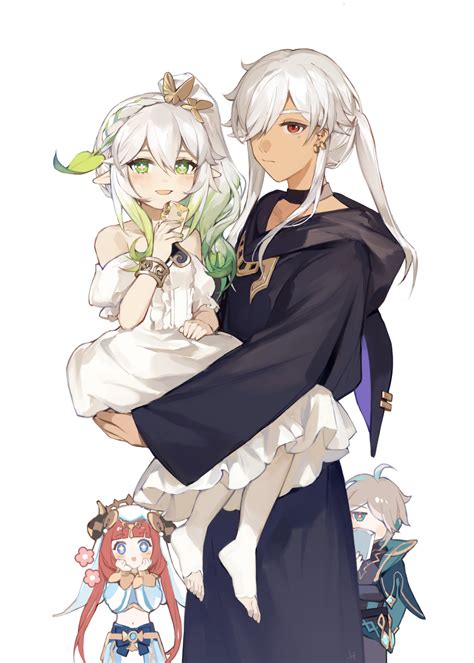 Nahida Nilou Alhaitham And Cyno Genshin Impact Drawn By Lizi