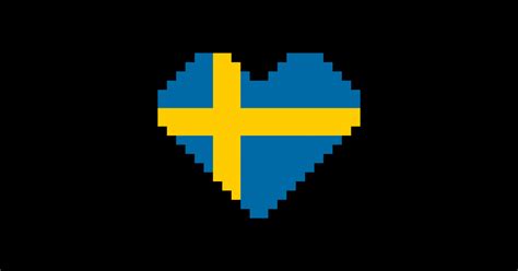 Swedish Flag Pixel Art Sweden Flag Pixel Art Sweden Sticker