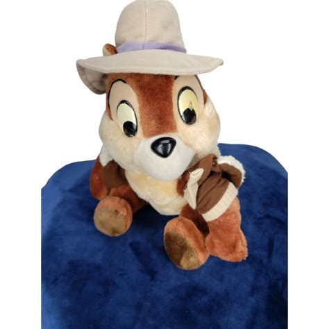 Walt Disney World Chipmunk Chip Rescue Ranger Plush With Hat And Vest