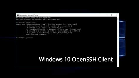 how to enable new and built in windows 10 openssh client