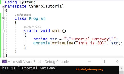c string