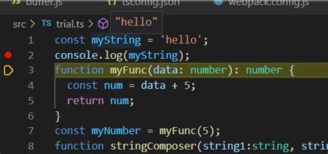 debugger breakpoint incorrect line webpack configuration typescript