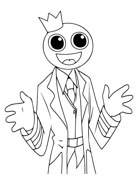 Running Rainbow Friends Roblox Coloring Page Free Printable Coloring