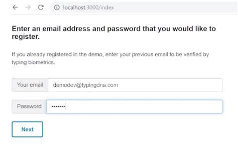 quick tutorial to integrate the typingdna authentication api