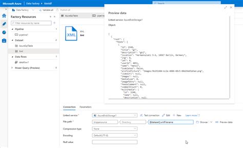 azure data factory copy data activity mapping in using