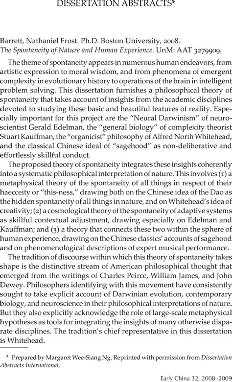 Dissertation Abstracts Early China Cambridge Core