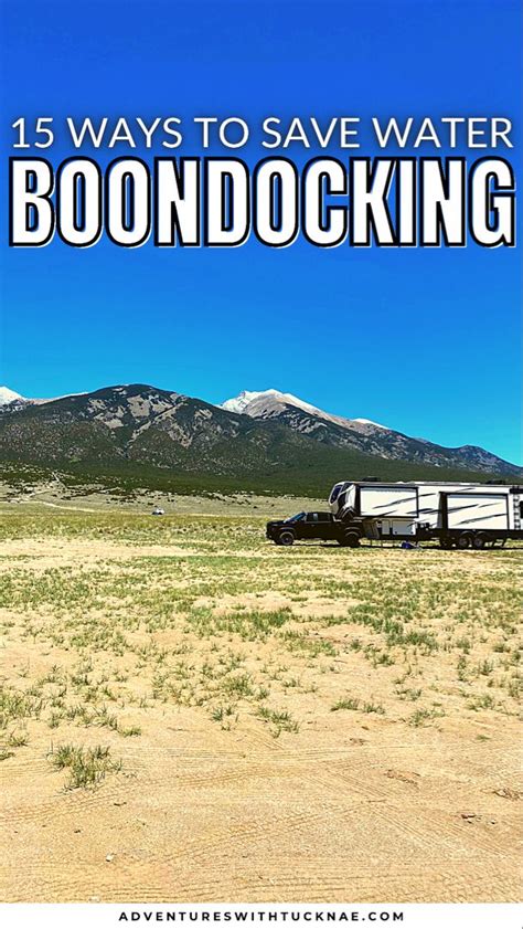 15 Ways To Save Water Boondocking Boondocking Ways To Save Water