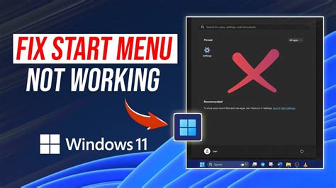How To Fix Start Menu Not Working On Windows 11 Windows Start Menu
