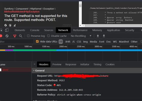 laravel get request is not supported when uploading images in trix