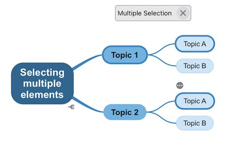 select multiple elements for example topics simplemind support