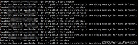 【问题记录】authorization not available check if polkit service is running