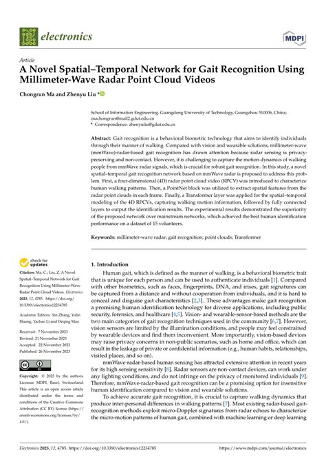 Pdf A Novel Spatial Temporal Network For Gait Recognition Using