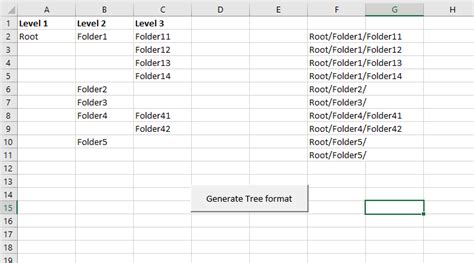 vba how to transform specific hierarchy tree to standard hierarchy