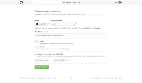 cara install dan upload file source code ke github inwepo