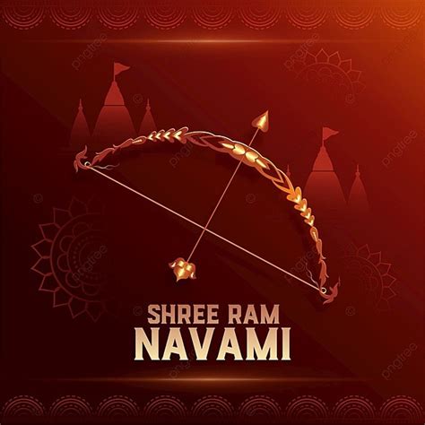 Shree Ram Navami Greeting With Bow And Arrow Template Download On Pngtree