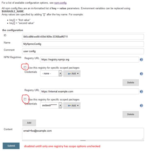 [jenkins 40364] support npm configuration file jenkins jira
