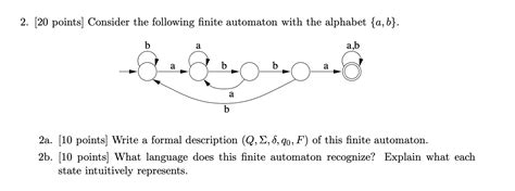 Solved [20 Points] Consider The Following Finite Automaton