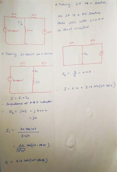 [solved] 7 For The Circuit Shown Below Find I Using Superposition 50