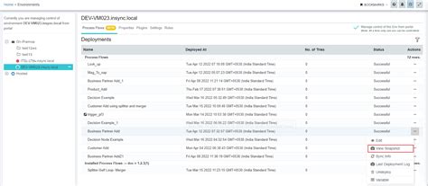 data view of snapshot appseconnect product docs