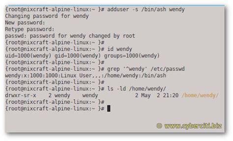 how to add and delete users on alpine linux nixcraft