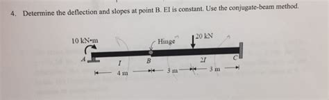 Solved Determine The Deflection And Slopes At Point B El Is