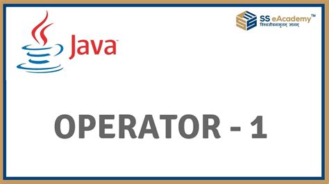 java operator part 01 youtube