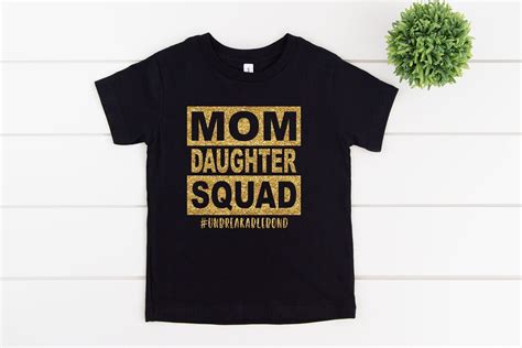 Mom Daughter Squad Svg Files For Cricut Cuttable Files Sublimation