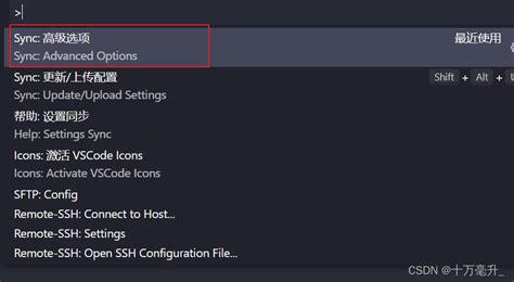 vscode同步配置到另一台设备 vscode 不同设备同步用户setting 十万毫升 的博客 csdn博客