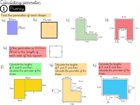 perimeter and area calculate perimeter year 5 teaching resources