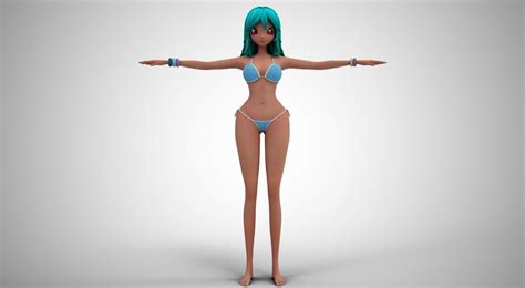 anime girl 3d asset cgtrader