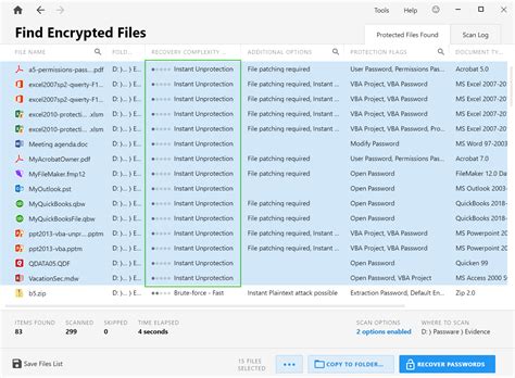how can i find encrypted files and containers on my computer