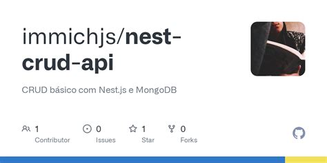 github immichjs nest crud api crud básico com nest js e mongodb
