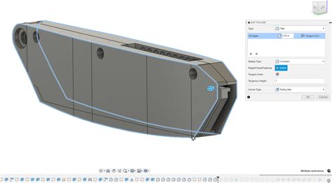 solved having curved surfaces fillets match between components